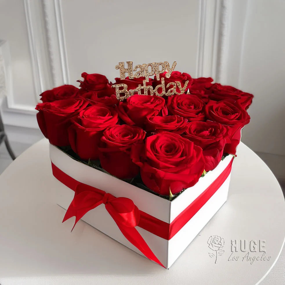 Birthday Wishes Roses Box